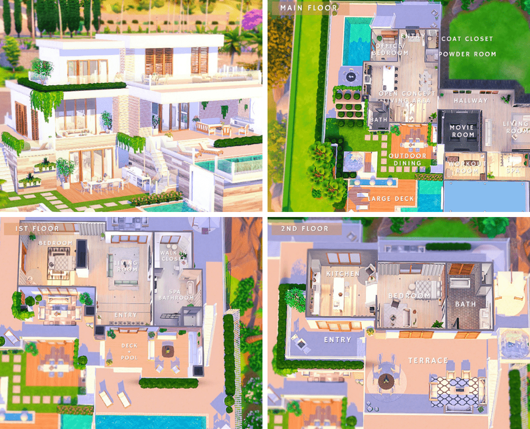 45+ Easy Sims 4 House Layouts to Try This Year (Sims 4 Floor Plans)