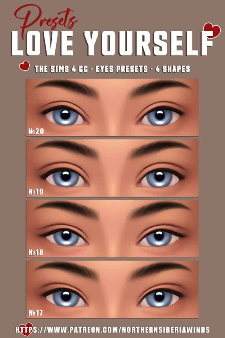 33+ Must Have Sims 4 Eye Presets For A Realistic Sim