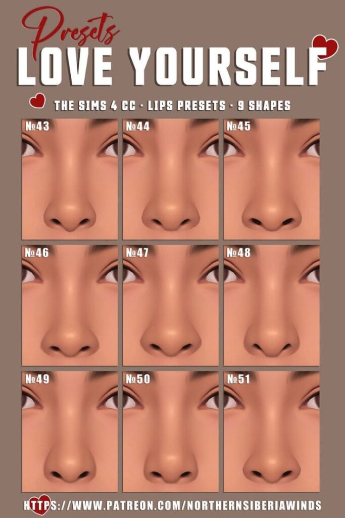 25+ Best Sims 4 Nose Presets You Should Have In Your CC Folder