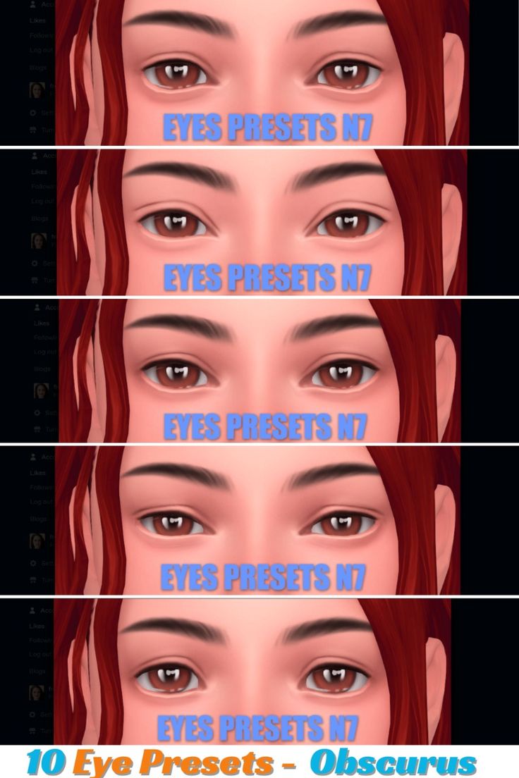 33+ Must Have Sims 4 Eye Presets For A Realistic Sim
