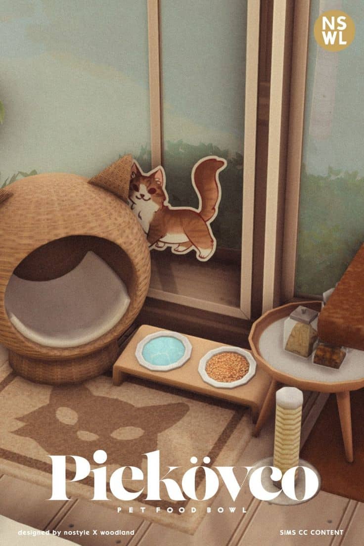 Sims 4 Pet CC: 41 Maxis Match Pets (Bed, Furniture, and More!)