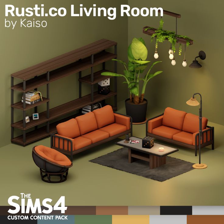 41+ Maxis Match Sims 4 Living Room CC (Furniture CC & Clutter CC)