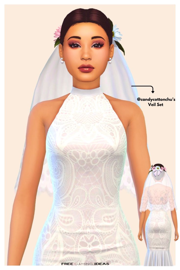 21+ Aesthetic Sims 4 Wedding Veil CC (Updated!)