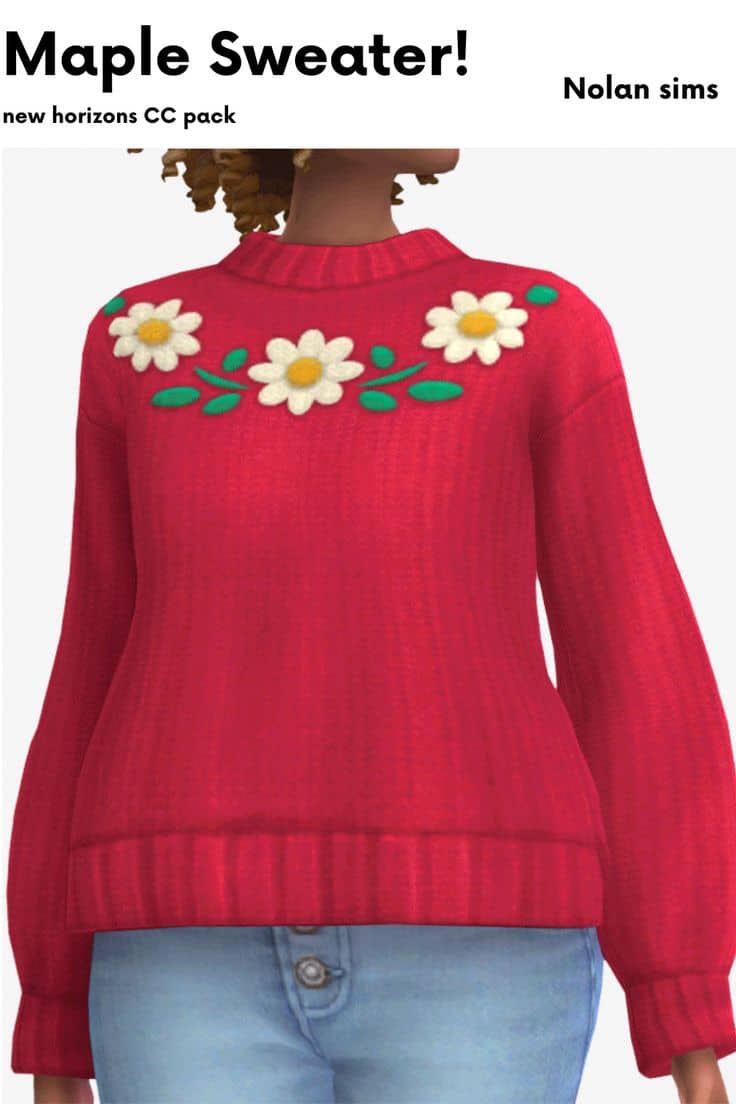 31+ Must-Have Sims 4 Sweater CC for Male and Female Sims (Maxis Match)