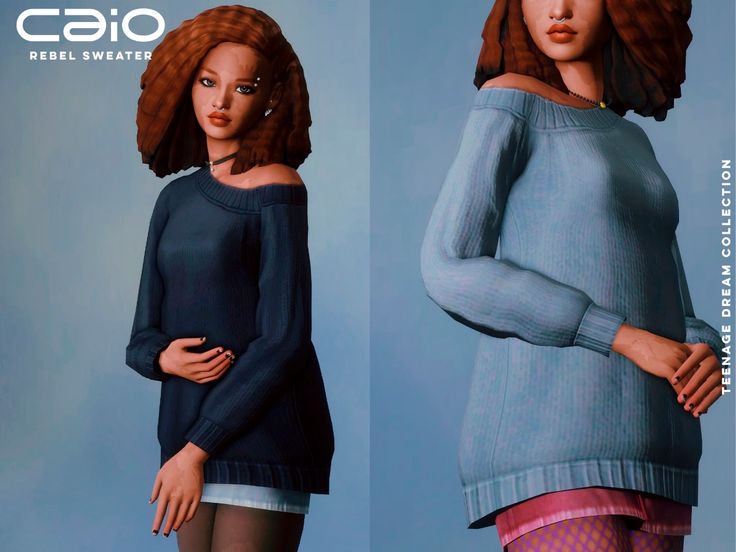 31+ Must-Have Sims 4 Sweater CC for Male and Female Sims (Maxis Match)
