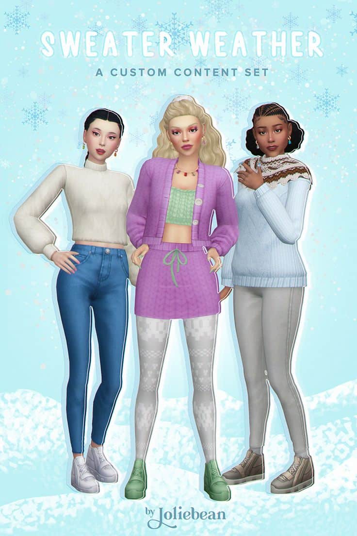 31+ Must-Have Sims 4 Sweater CC for Male and Female Sims (Maxis Match)