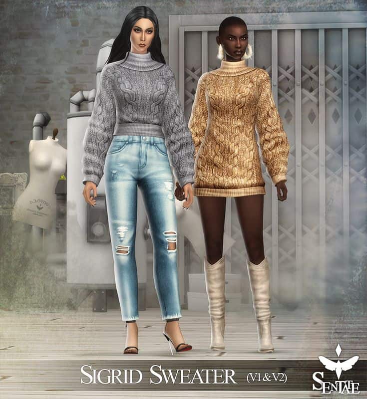 31+ Must-Have Sims 4 Sweater CC for Male and Female Sims (Maxis Match)