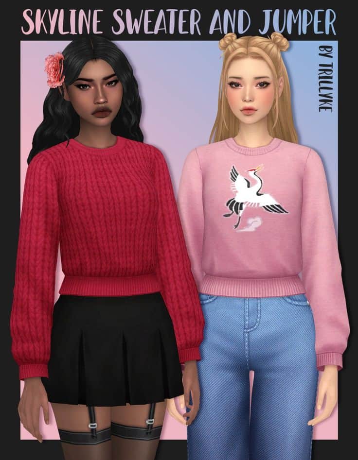 31+ Must-Have Sims 4 Sweater CC for Male and Female Sims (Maxis Match)