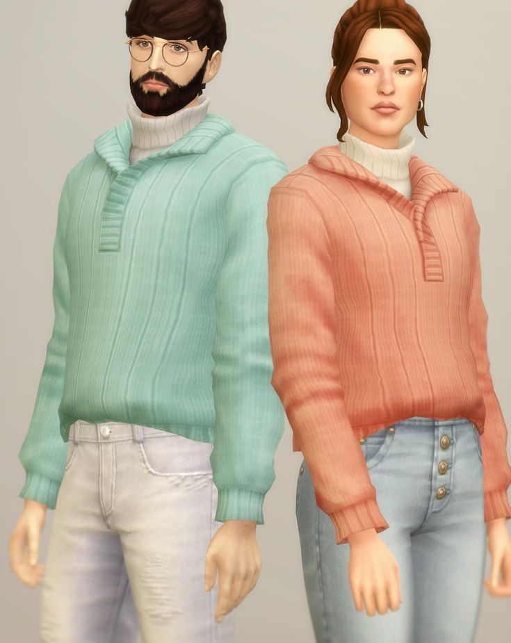 31+ Must-Have Sims 4 Sweater CC for Male and Female Sims (Maxis Match)
