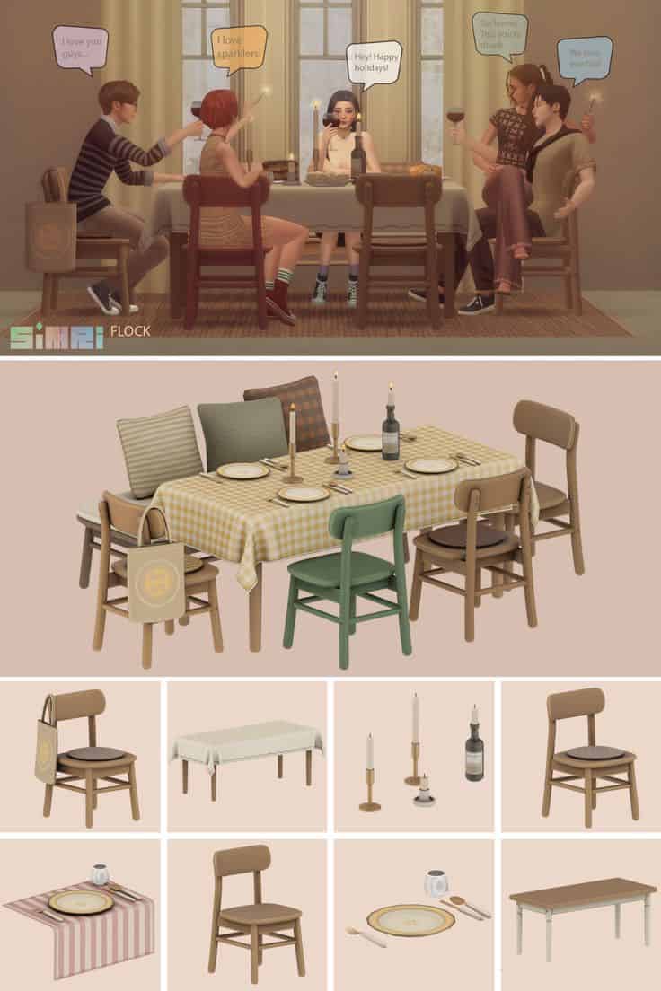 23+ Best Sims 4 Dining Room CC: Dining Tables, Chairs, Decor & More!