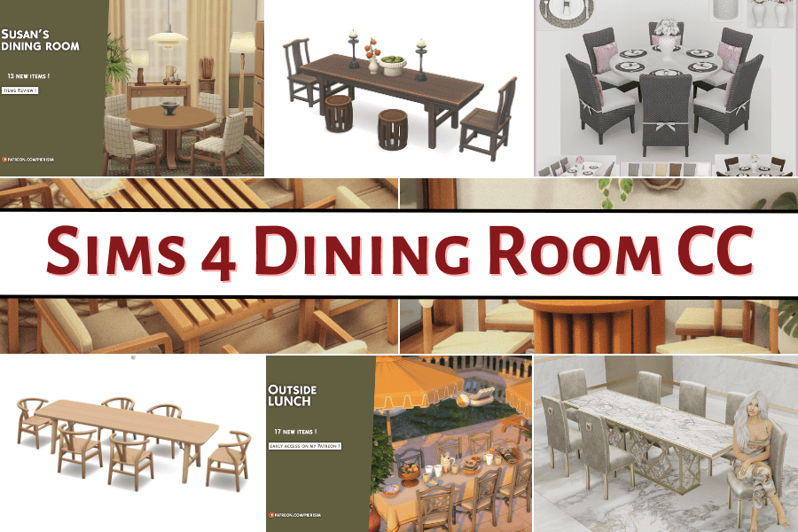 23+ Best Sims 4 Dining Room CC: Dining Tables, Chairs, Decor & More!