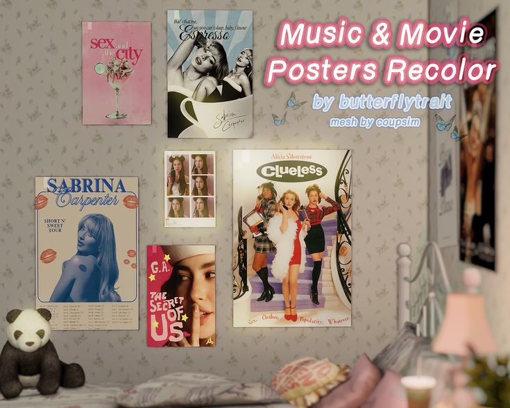 Best Sims 4 Posters CC: Anime, Bands, Movies & More to Level Up Your Walls
