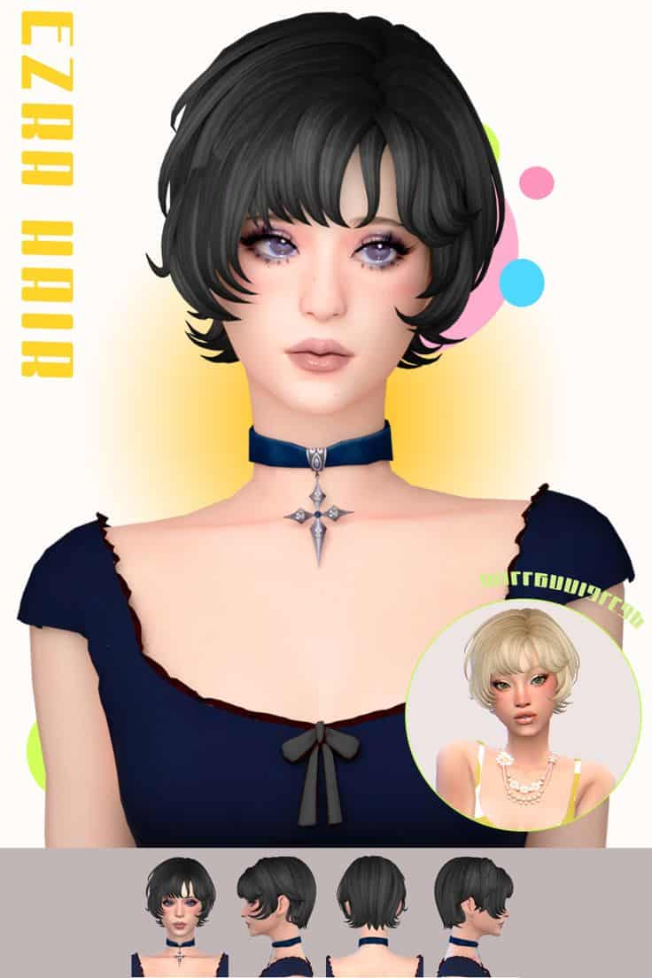 Stylish Sims 4 Short Hair CC: Curly, Wavy, Edgy, With Bangs, and More