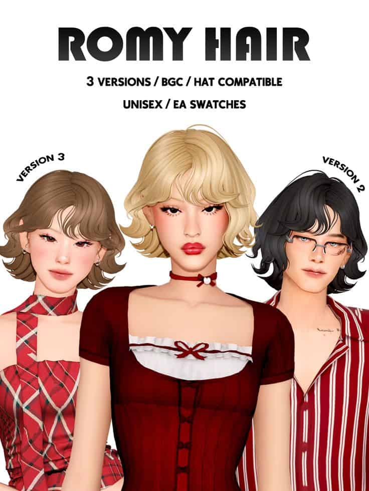 Stylish Sims 4 Short Hair CC: Curly, Wavy, Edgy, With Bangs, and More