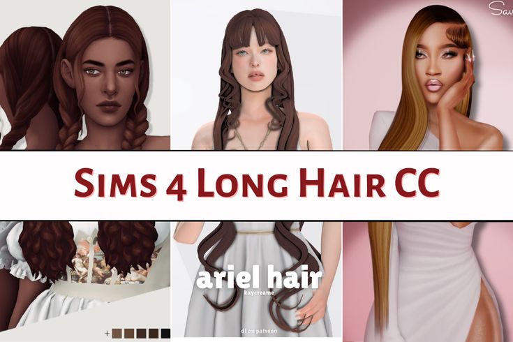 Stunning Sims 4 Long Hair CC for Male and Female Sims (Maxis Match)