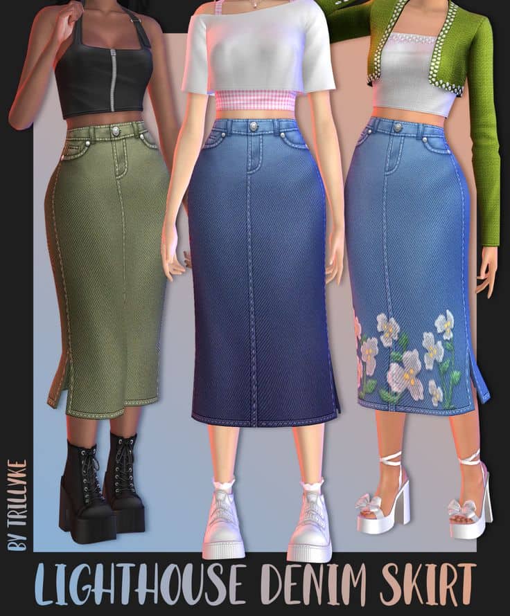 Sims 4 Skirts CC (Long, Minis, Denim, Pleated, Micro, and More)